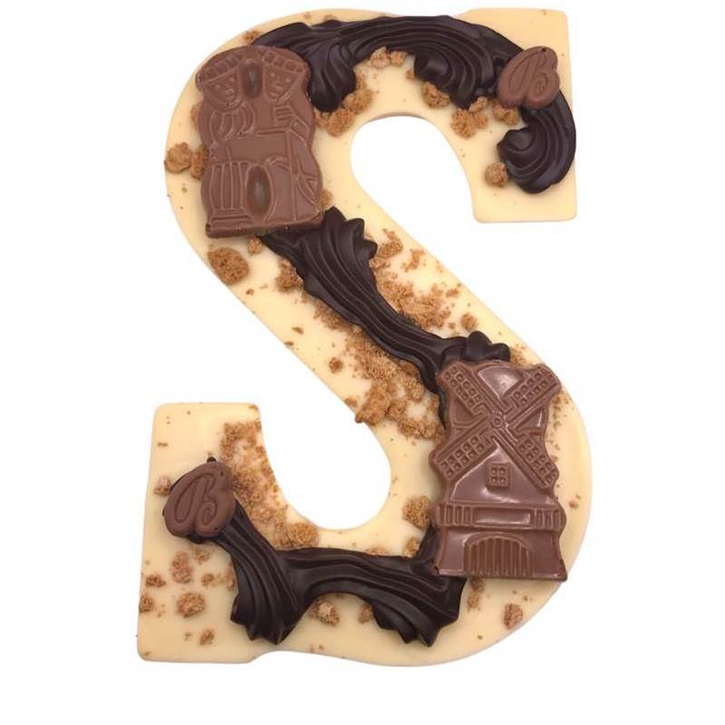 Luxe Chocolade letters met decoratie
